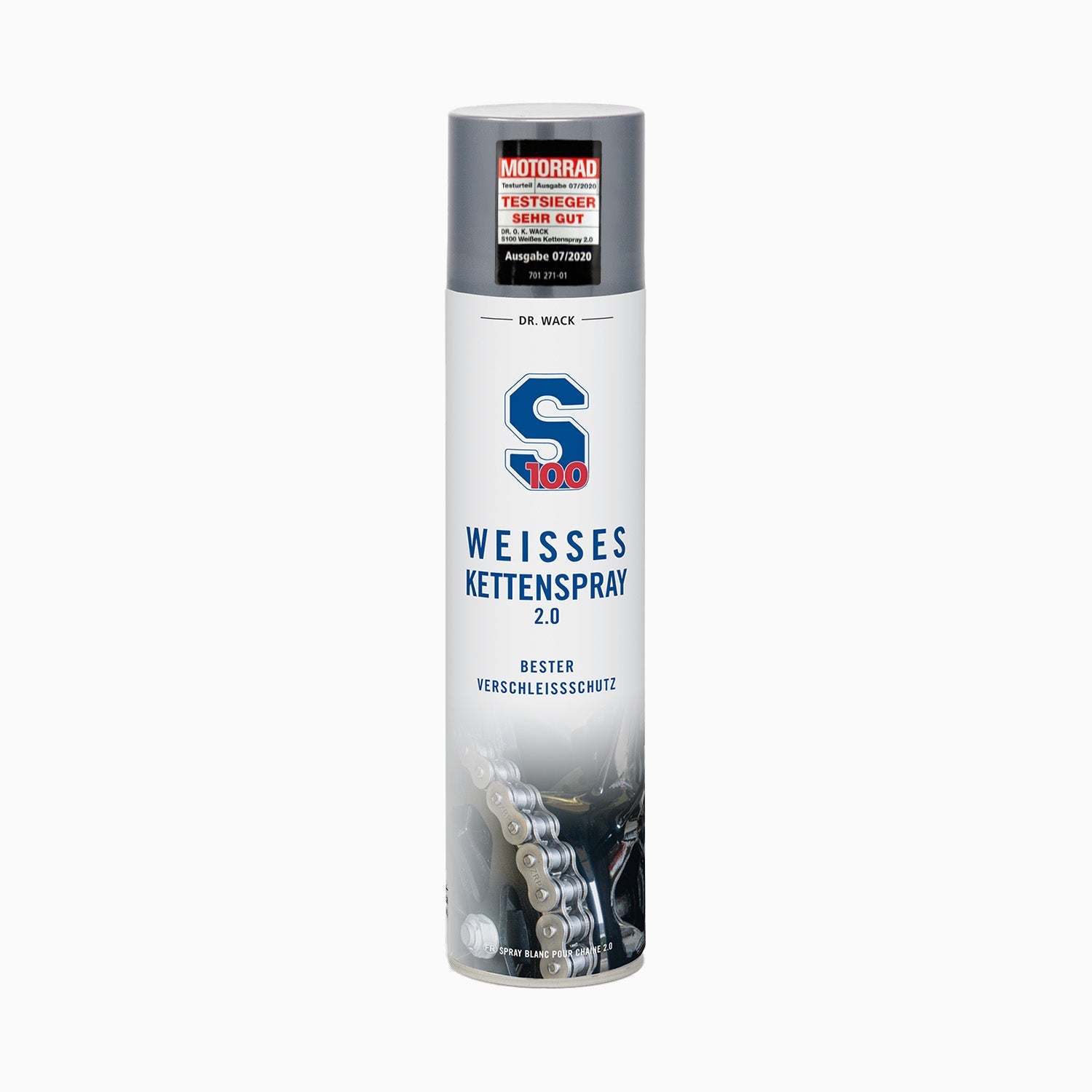 S100 White chain spray 2.0 400ml - chain care | motogadget